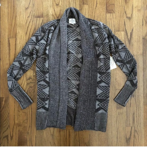 St. John's Bay | Sweaters | Jcpenney St Johns Bay Knit Pattern Cardigan Sweater Chocolate Chip ...